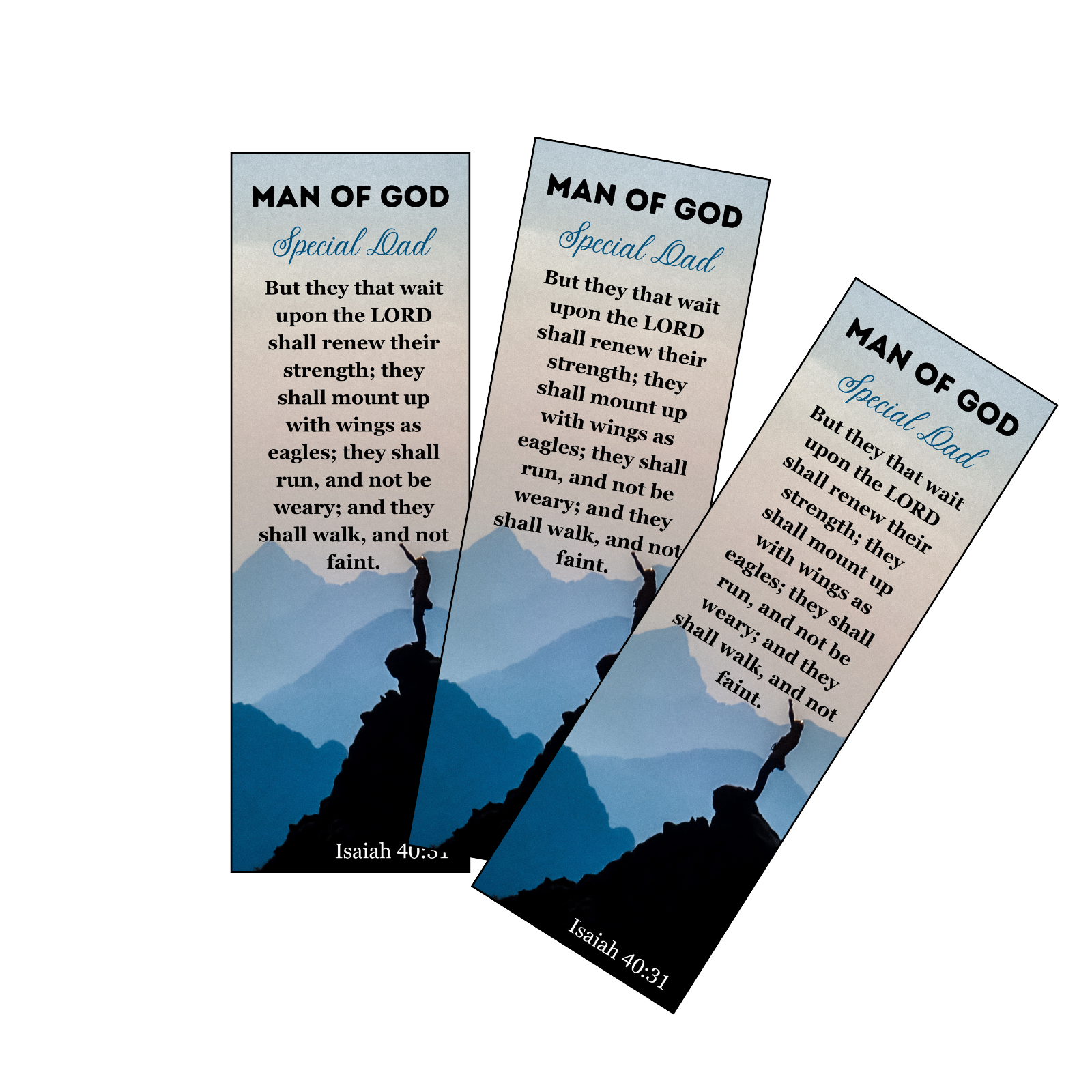 50 Count Happy Father's Day Man of God Special Dad Bookmarks - Bulk Fa ...