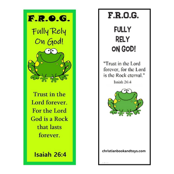 Fully Rely On God Frog F.R.O.G. Prouducts – Christian Book And Toys
