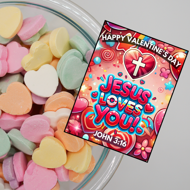 Jesus Loves You Valentine's Day Gospel Tracts with John 3:16 Message ...