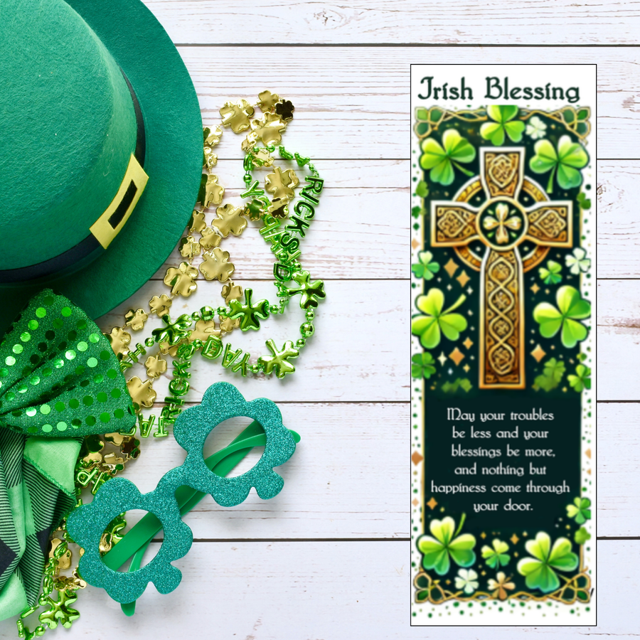 Irish Blessing Shamrock St Patrick's Day Bookmarks, 100 Count ...