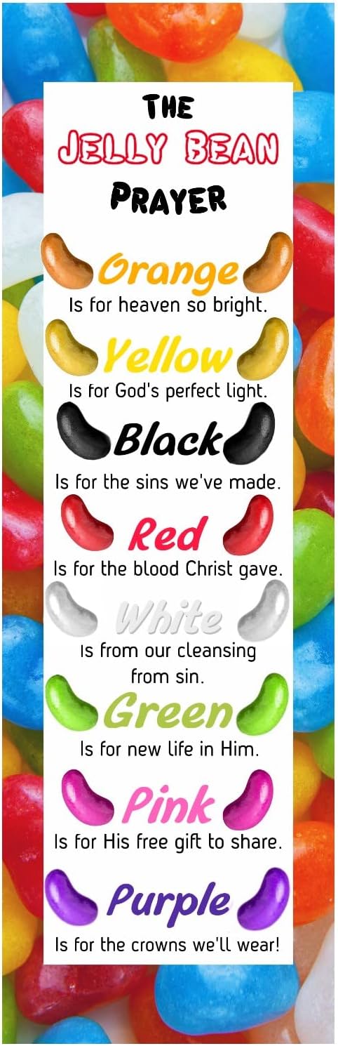 Jellybean Jelly Bean Prayer Bookmarks for Kids Made in USA Bulk 100 Co ...