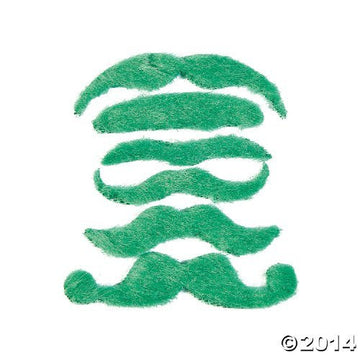 Green Mustache Assortment One Dozen/Novelties/Toys/Party Supplies/ by ...